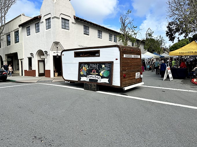 Where coffee meets culture &ndash; Carmel's farmers market brings local flavor to the streets in the most photogenic way possible.