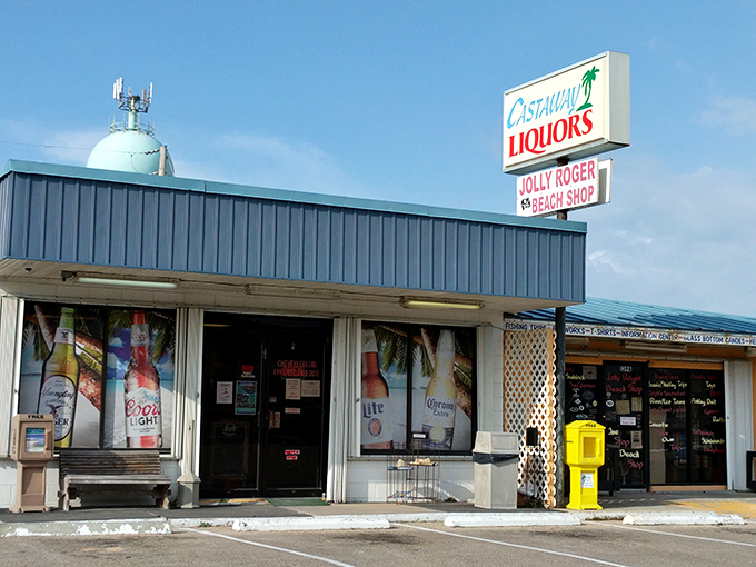 Castaway Liquors isn't just a store—it's an island institution where vacation mode officially begins with your first purchase.