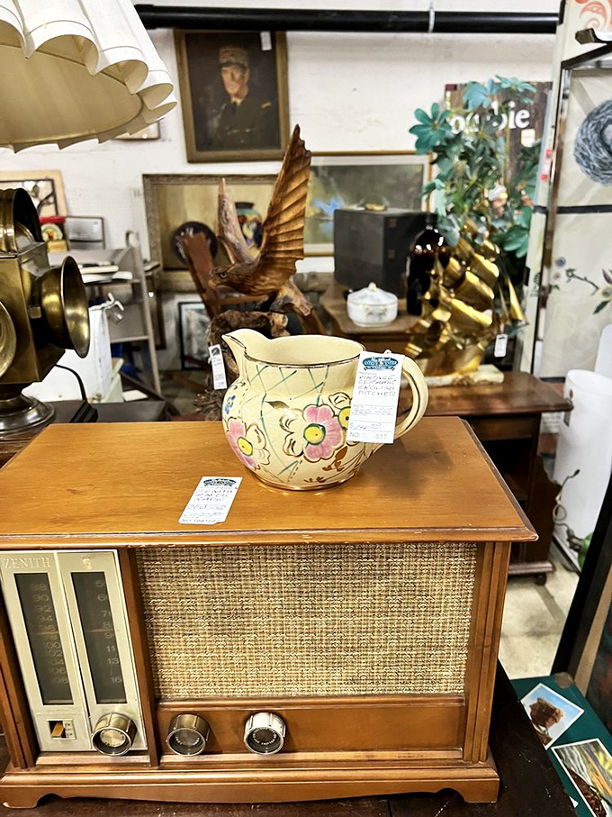 This isn't just a vintage radio&mdash;it's a time machine disguised as furniture. Imagine the families who gathered around it for FDR's fireside chats.