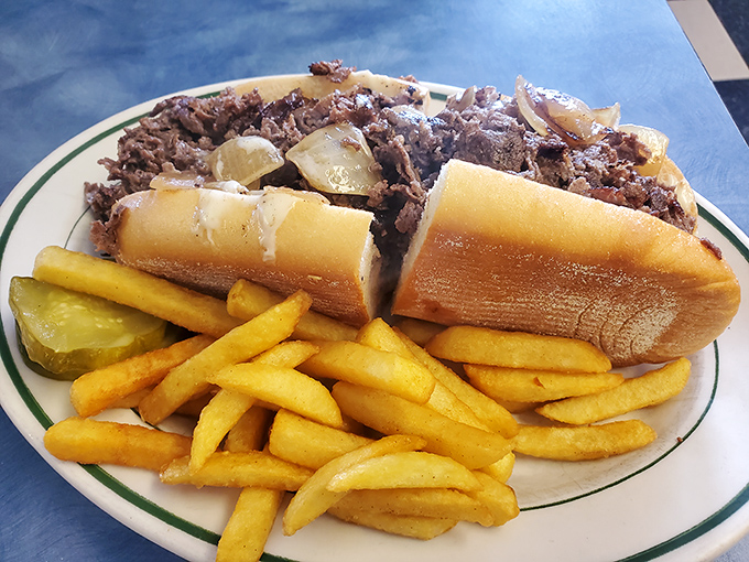 Behold the cheese steak hoagie that makes Philadelphians weep tears of pure, unadulterated joy and pride.
