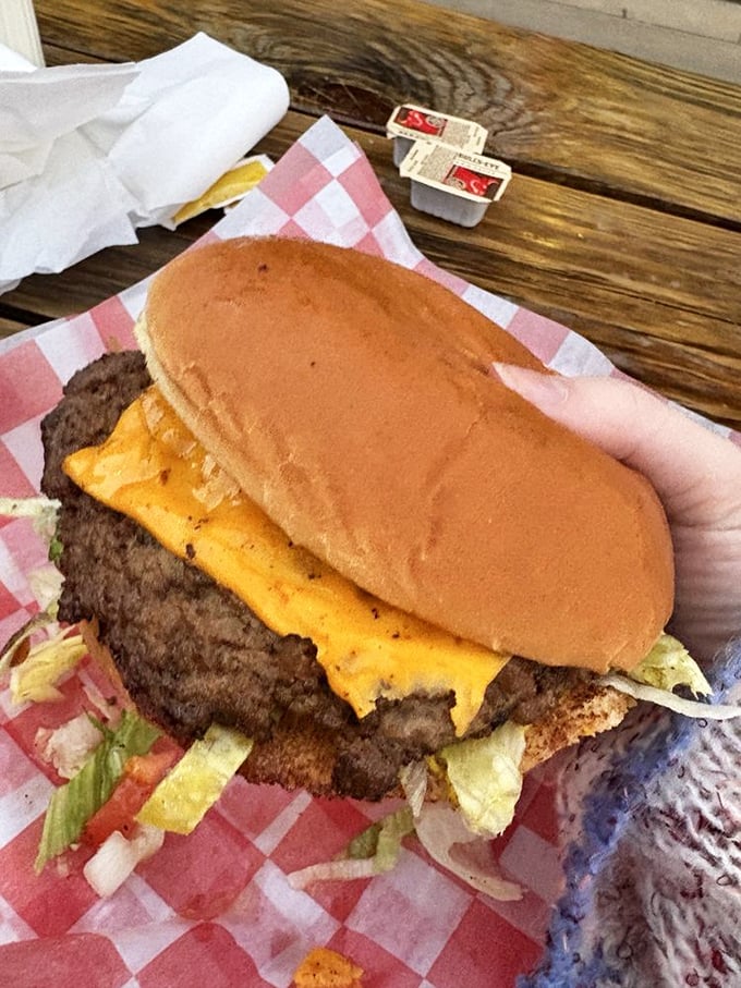 Behold the Cheddar Cheezy in all its glory! That cascade of melted cheese isn't just a topping &ndash; it's practically a supporting structure.