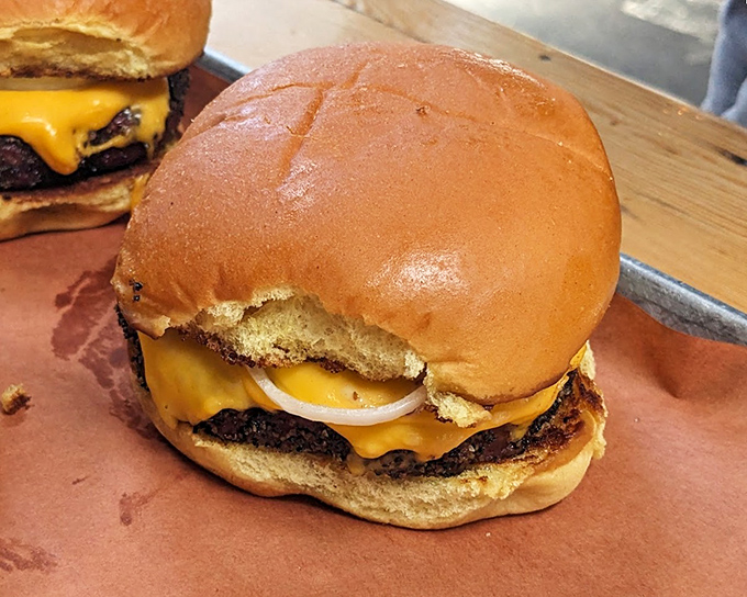 Not your average fast-food impersonator. This thick burger showcases Moo's commitment to quality between two perfectly toasted buns.