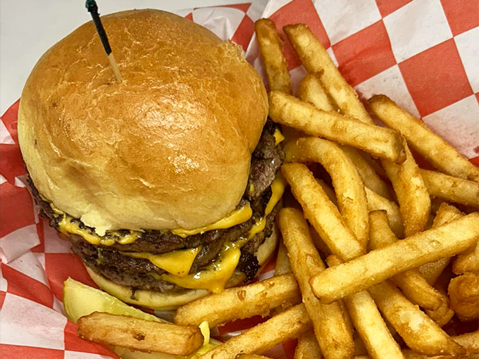 Not all heroes wear capes&mdash;some come stacked between buns with melted cheese cascading down the sides, accompanied by golden fries standing at attention.