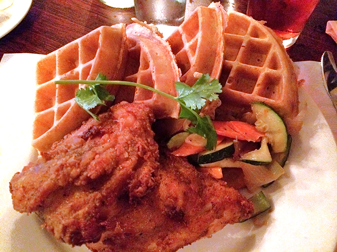 Behold the holy matrimony of crispy fried chicken and Belgian waffles&mdash;a union so perfect it deserves its own anniversary celebration.