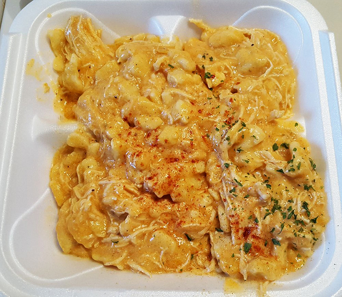 Behold the legendary chicken paprikash! This creamy, paprika-infused masterpiece with tender dumplings is what food dreams are made of. Worth the Saturday pilgrimage.