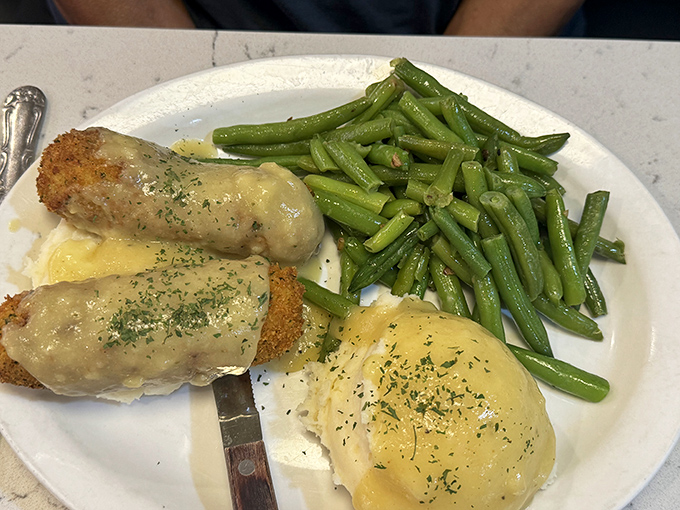 These chicken croquettes with green beans aren't just dinner&mdash;they're edible nostalgia, the kind grandma would approve of wholeheartedly.