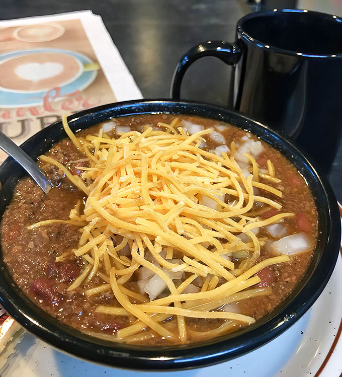 This isn't just chili&mdash;it's a warm hug in a bowl, topped with enough cheese to make Wisconsin proud.