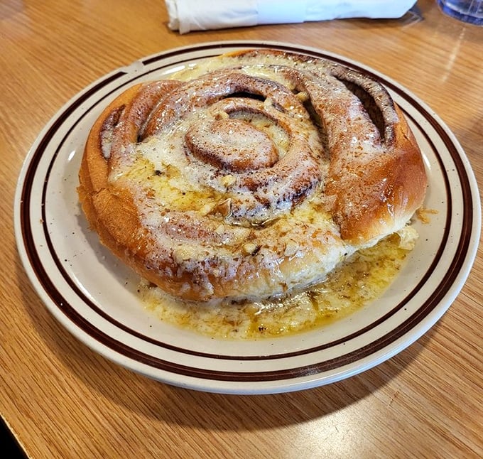 This cinnamon roll isn't just breakfast, it's an event&mdash;a spiral of buttery dough and cinnamon sugar that makes moderation seem highly overrated.