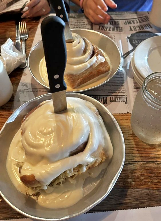 The legendary cinnamon rolls live up to their "Giant" billing&mdash;these magnificent creations are what would happen if a pastry chef dreamed in Dolly Parton proportions.