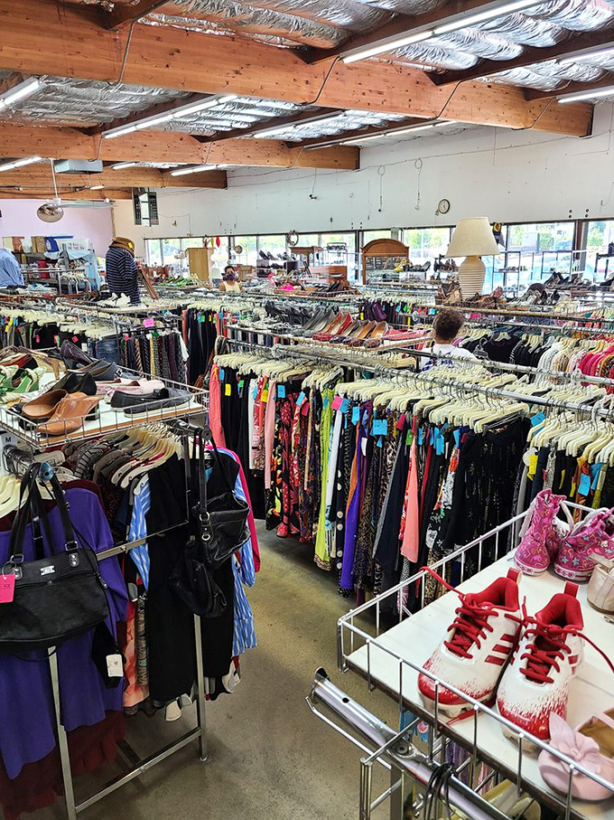 Racks upon colorful racks stretching toward the horizon&mdash;a textile sea where fashion from every decade waits to be rediscovered.