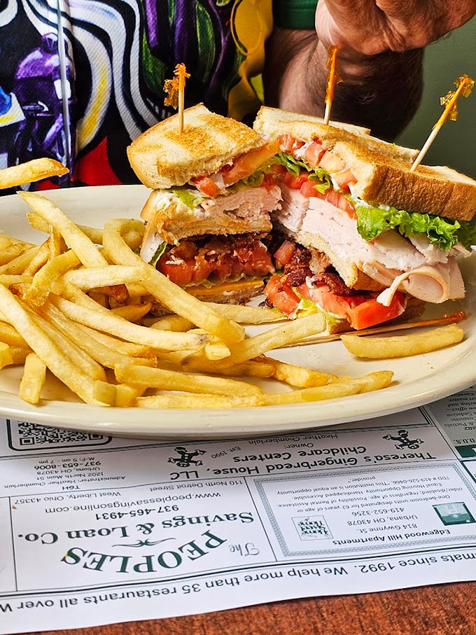 This club sandwich isn't playing around &ndash; stacked higher than your weekend to-do list and twice as satisfying when you finally tackle it.