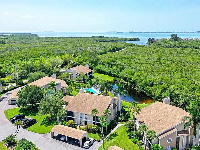 Lush mangroves embrace waterfront properties in this verdant corner of Cortez &ndash; Mother Nature's version of exclusive gated communities.