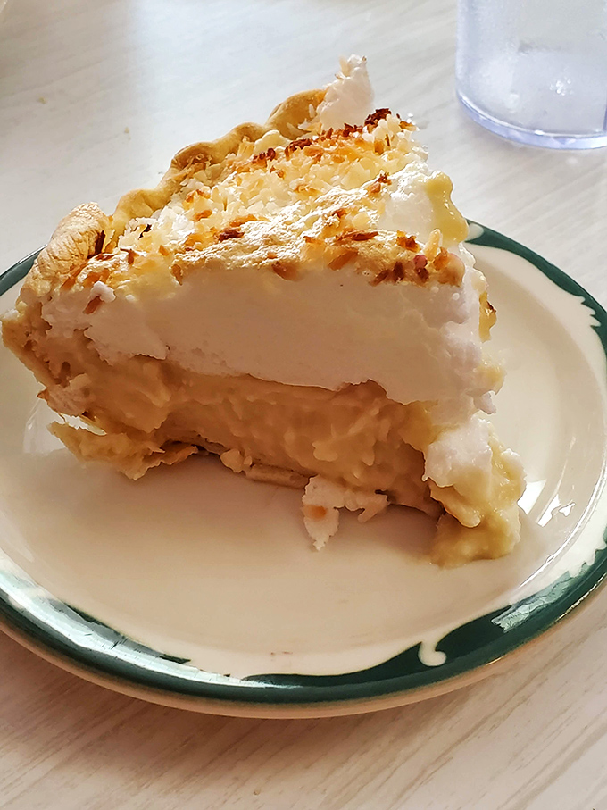 Behold the star attraction&mdash;coconut cream pie with mile-high whipped topping and toasted coconut that's worth crossing county lines (or state borders) to experience.