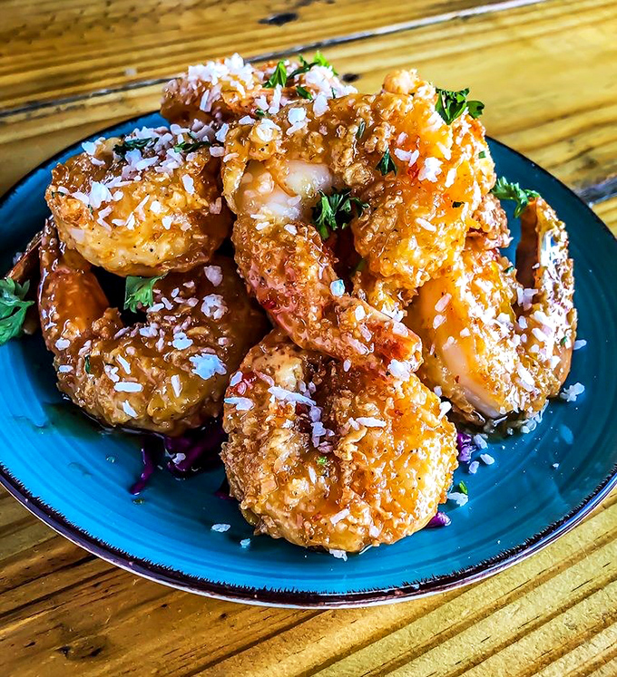 These coconut shrimp aren't just fried, they're transformed &ndash; like they went on vacation and came back with a tropical tan and stories to tell.