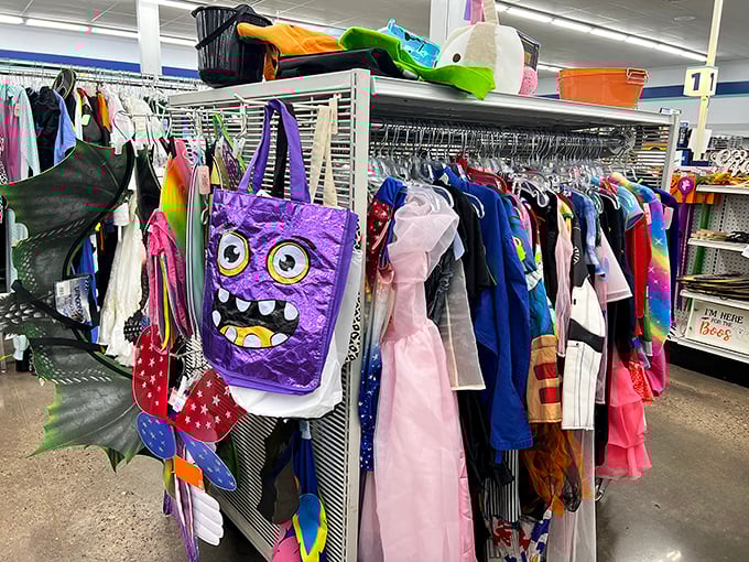 Halloween costumes in April? Christmas outfits in July? This whimsical corner lets you play dress-up any day of the year.