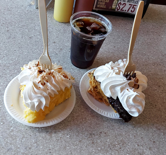 Heaven on a paper plate! The legendary cream pies at G & R might make you consider moving to Waldo just for dessert privileges.