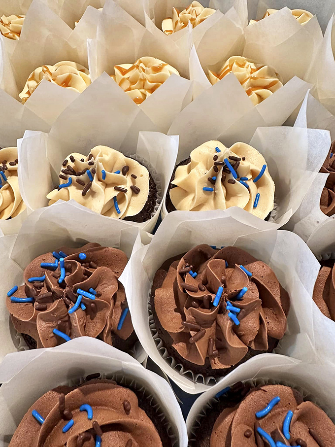 These aren't just cupcakes; they're edible works of art with swirls of buttercream frosting and sprinkles that make adults feel like kids again.