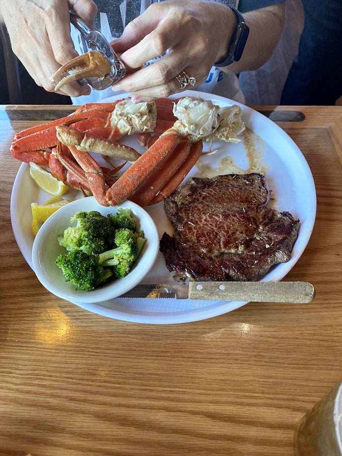 Surf meets turf in perfect harmony. Those snow crab legs aren't just showing off&mdash;they're practically begging you to grab the shell crackers.