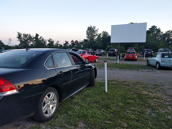That magical moment when day surrenders to evening, and cars become the best seats in Pennsylvania's most charming outdoor theater.