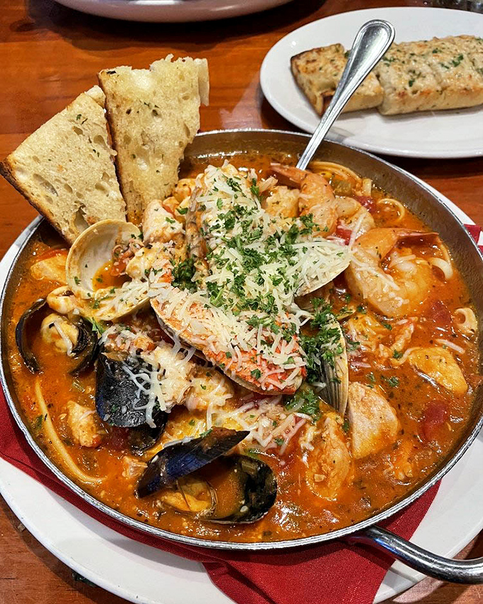 Behold the legendary cioppino &ndash; a tomato-based symphony where Dungeness crab plays first chair, supported by a talented ensemble of shellfish and sourdough.