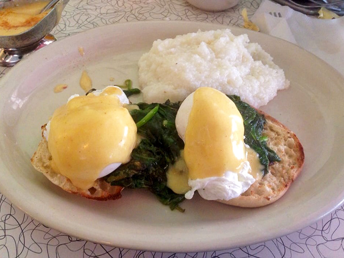 Eggs Benedict that would make the Pope jealous. Those perfectly poached eggs and silky hollandaise are what breakfast dreams are made of.