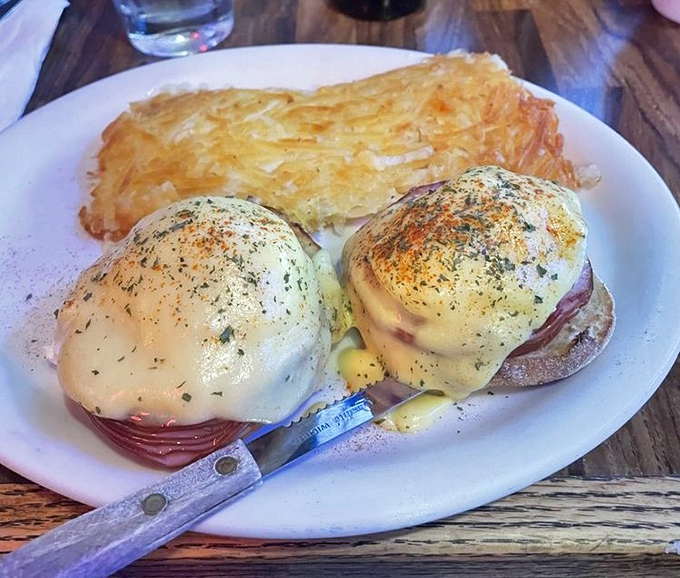 Eggs Benedict done right &ndash; when hollandaise flows like liquid gold over perfectly poached eggs.