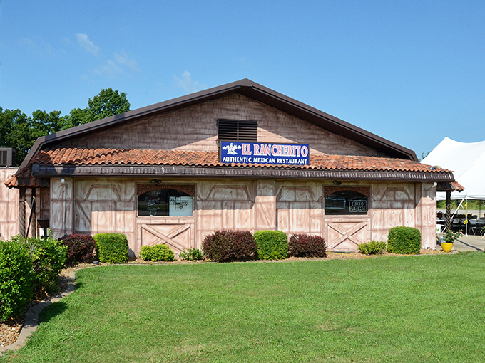 El Rancherito's rustic barn-inspired exterior houses authentic Mexican flavors that prove you don't need a passport to experience culinary travel in central Illinois.