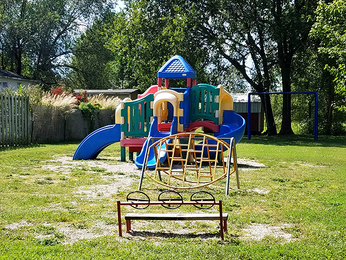 Community playgrounds remind us that quality family time doesn't need designer price tags or complicated scheduling apps.