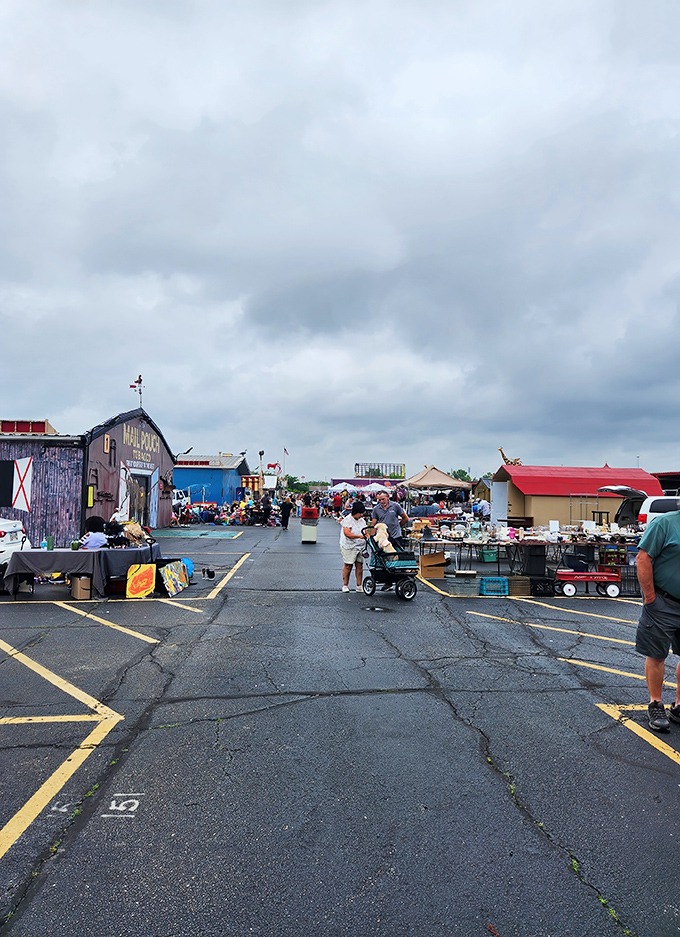 Rain or shine, the outdoor vendors create their own temporary marketplace, where one person's castoffs become another's conversation pieces.