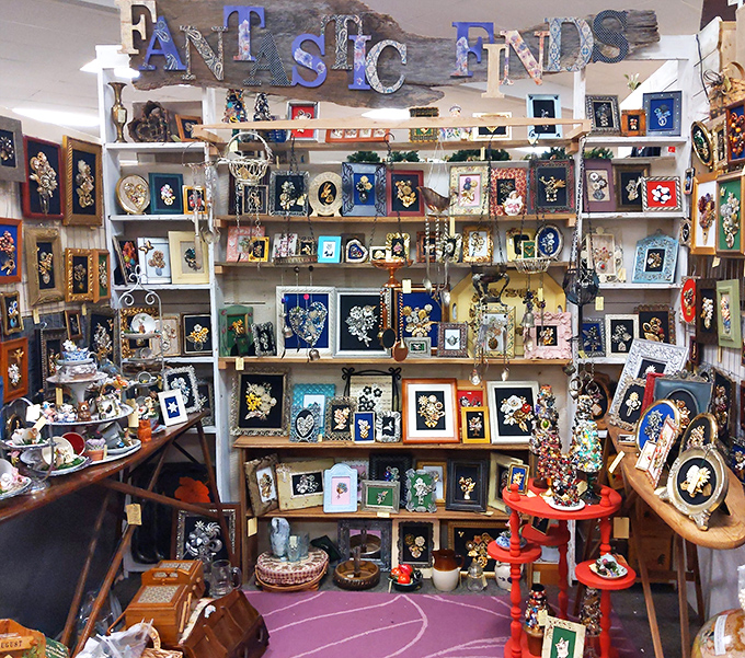 "Fantastic Finds" indeed! This jewelry display transforms forgotten heirlooms into wearable art, each piece telling a story from decades past.