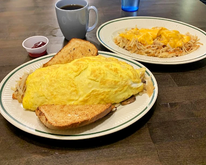 Behold the omelet that launched a thousand satisfied sighs&mdash;golden, fluffy, and generous enough to fuel you through corn maze season. 
