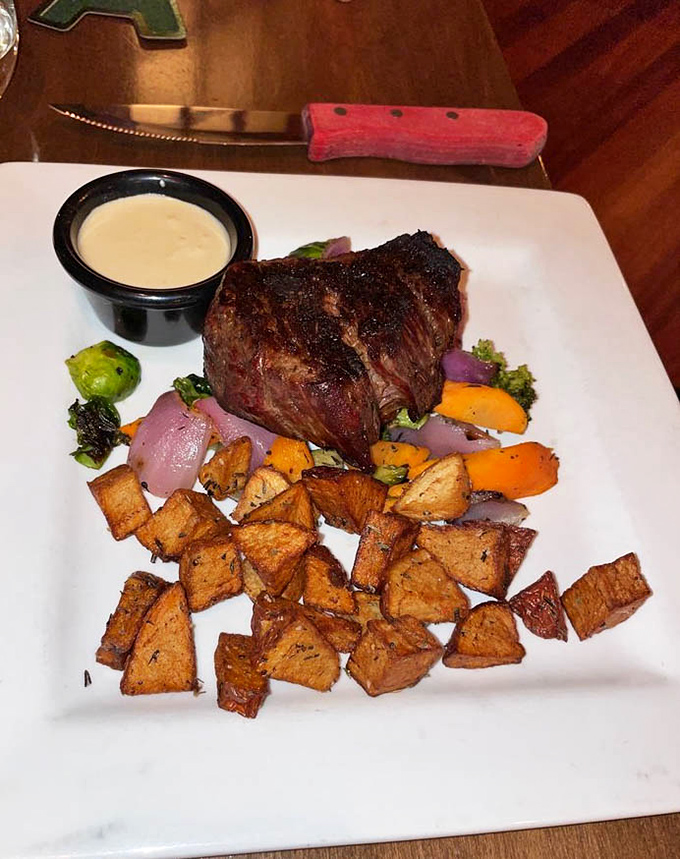 Behold Pennsylvania's finest filet mignon - tender enough to cut with a whisper and perfectly seared to perfection.