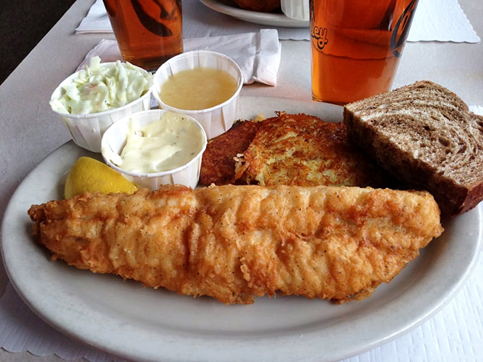 Not all heroes wear capes&mdash;some wear golden batter. This perfectly fried fish with potato pancake sidekick is why Fridays were invented.