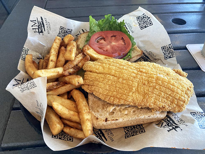Golden perfection meets bun in what could be the Gulf Coast's answer to the perfect sandwich.