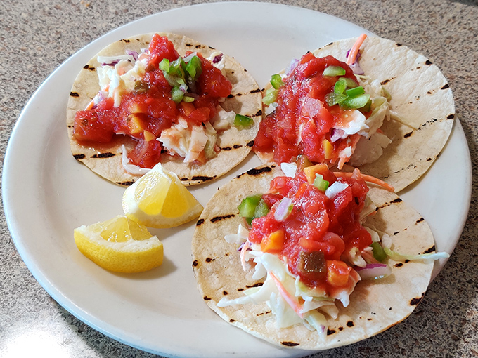 These fish tacos are coastal Oregon on a plate&mdash;fresh catch, vibrant salsa, and those char marks on the tortillas? That's the difference between good and unforgettable.