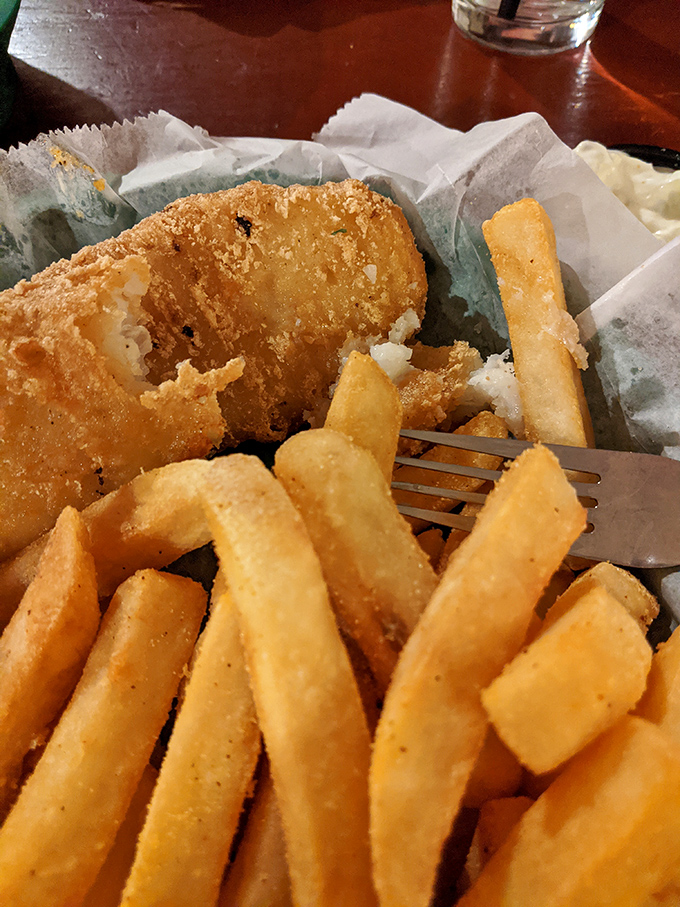 The star of the show: golden-battered fish with chips that could make a Londoner homesick. That perfect crunch is worth every mile of the journey.