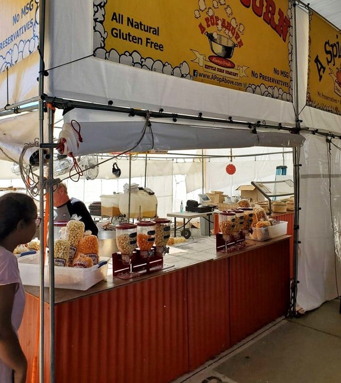 Kettle corn heaven! The kind of snack that starts as "just a taste" and ends with you wondering how you devoured an entire bag while shopping.