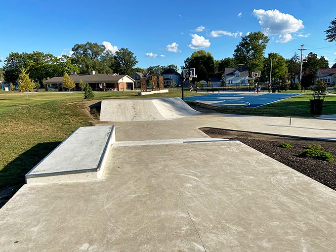 Franklin Park's skate features would make Tony Hawk nod appreciatively&mdash;proof that small towns know how to keep both kids and their cool factor.