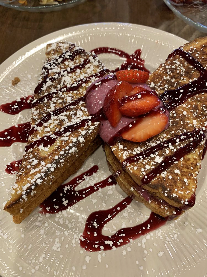 This isn't just French toast&mdash;it's a berry-topped masterpiece that makes you question every other breakfast decision you've ever made.