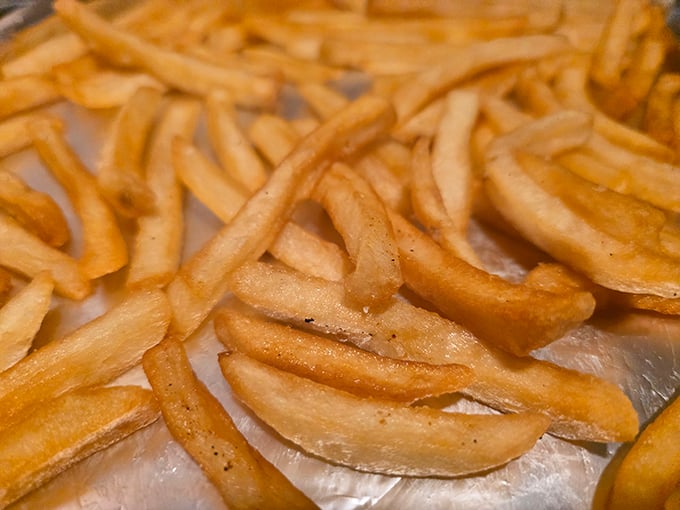 Golden, crispy, and unapologetically perfect. These aren't just french fries; they're potato sticks that went to heaven and came back to tell the tale.