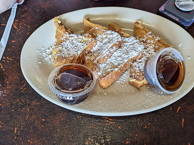 French toast that doesn't need a social media strategy to be successful&mdash;just powdered sugar, syrup, and the kind of golden-brown perfection that makes mornings worthwhile.