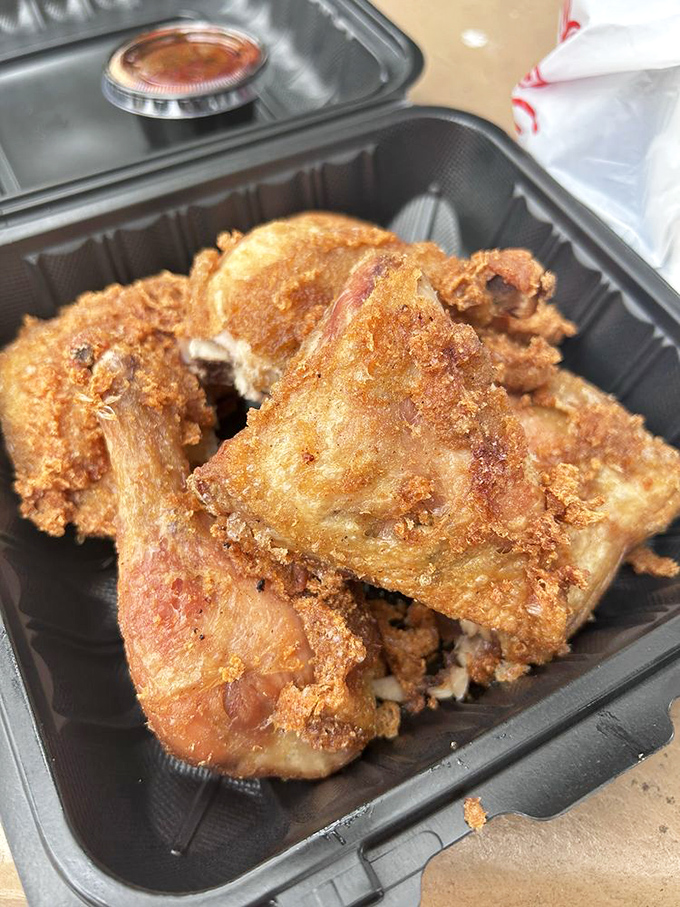 Golden-brown perfection that shatters at first bite. This isn't just fried chicken&mdash;it's a masterclass in texture and flavor.