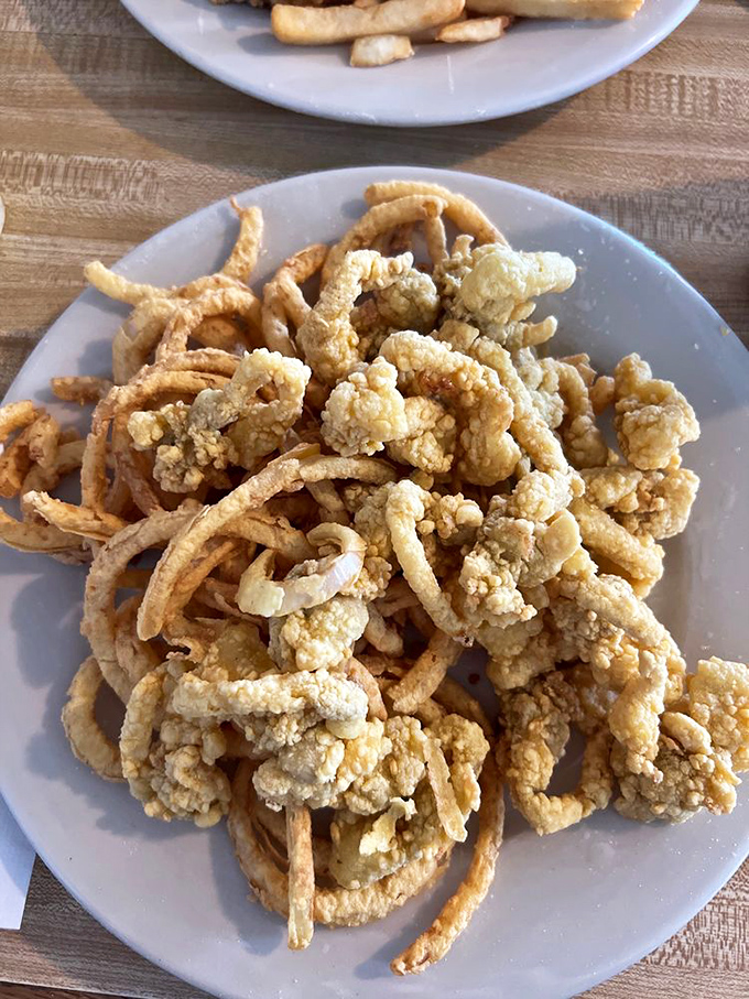 Golden treasures from the deep! These fried clams aren't just food&mdash;they're little crispy miracles that make you question why you'd eat anything else.