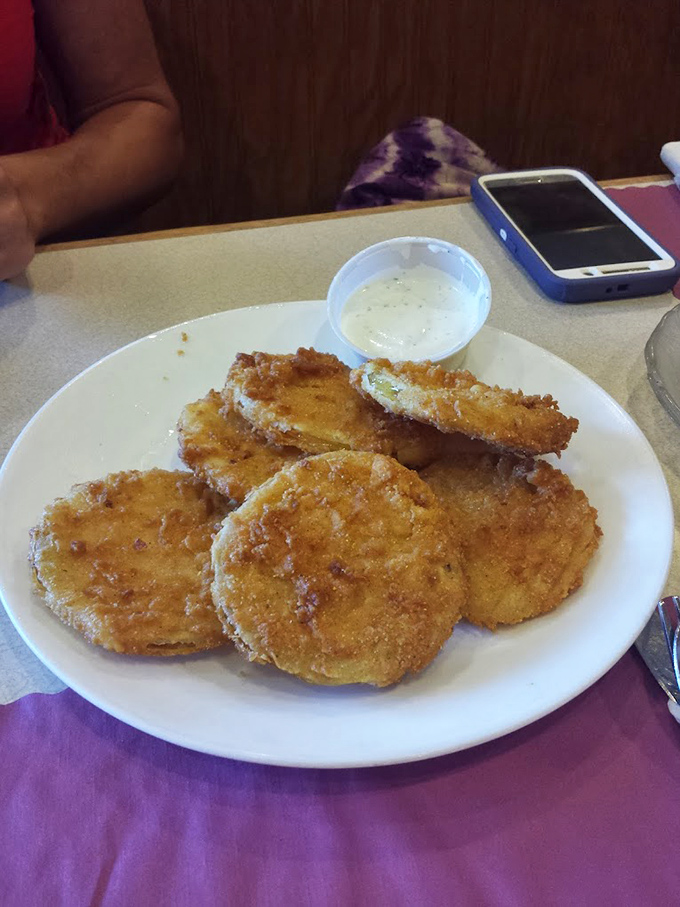Golden-brown perfection! These fried green tomatoes achieve that magical balance of crispy exterior and tangy interior that would make Fannie Flagg herself applaud.