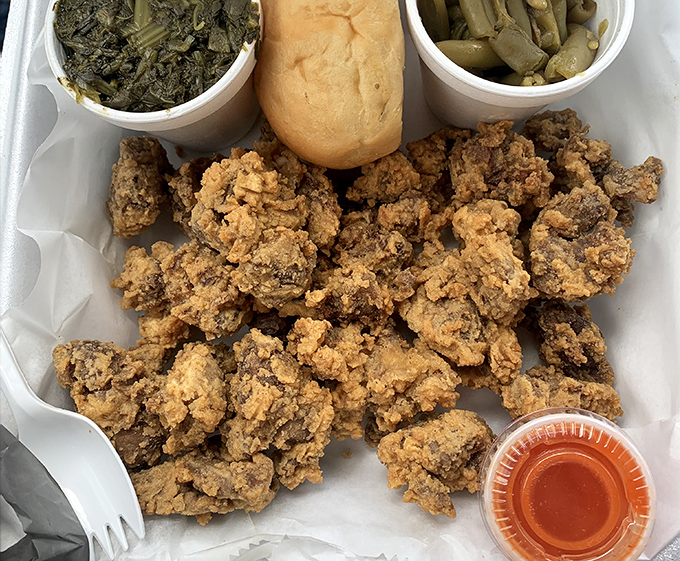 These golden-brown treasures might look like ordinary fried chicken livers, but they're actually edible history lessons in what fast food tasted like before corporations got involved.
