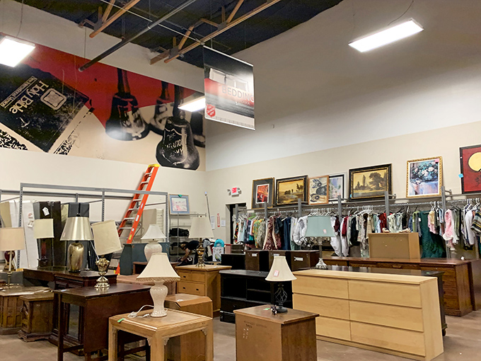 The furniture section showcases lamps, dressers, and tables that have stories to tell&mdash;if only these nightstands could talk!