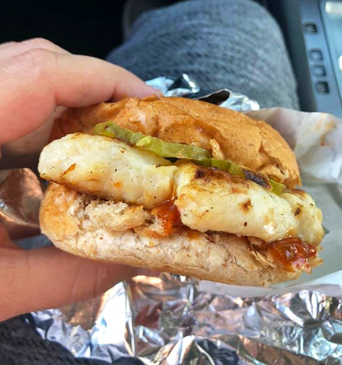 The legendary Galley Boy in all its glory&mdash;two special sauces playing harmony while that signature olive toothpick stands guard like a tiny culinary flag.
