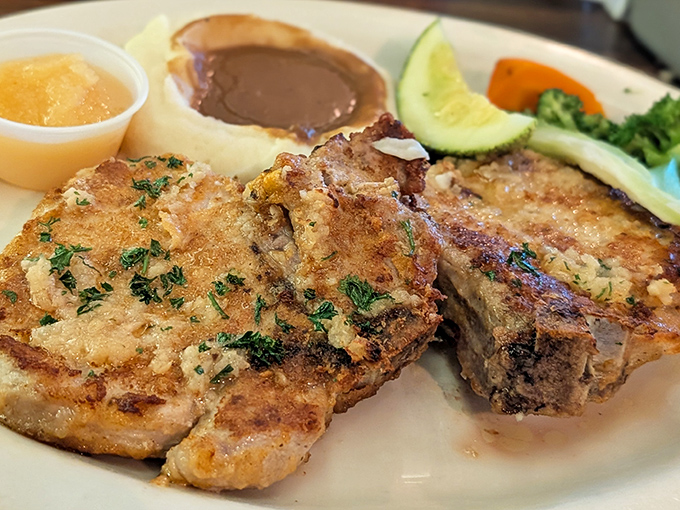 These aren't just pork chops&mdash;they're edible proof that Gilroy takes its title as Garlic Capital seriously. Worth every savory, aromatic bite.