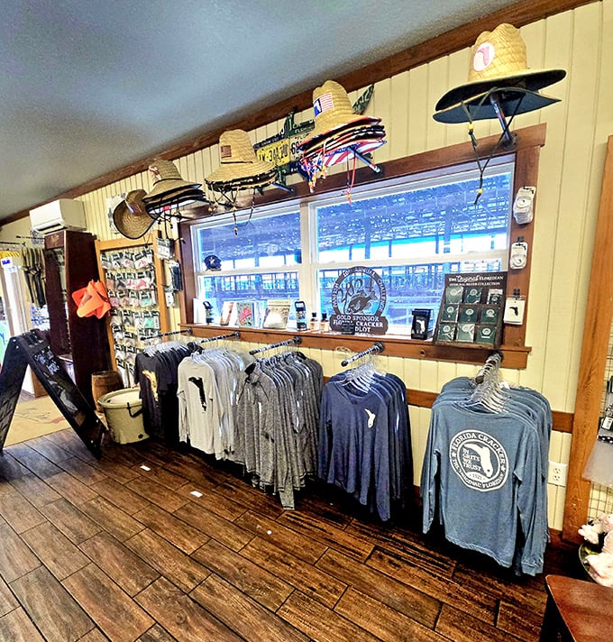 Souvenir shopping reaches new heights with Florida-themed apparel&mdash;because nothing says "I survived the flea market" like a commemorative t-shirt.
