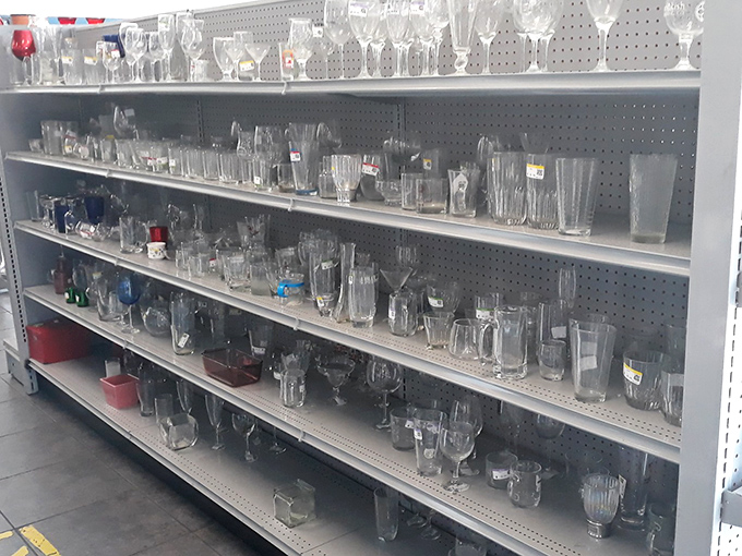 Crystal kingdom! Enough glassware to host a royal banquet or just make your Tuesday night takeout feel fancy. Champagne tastes on a sparkling water budget.